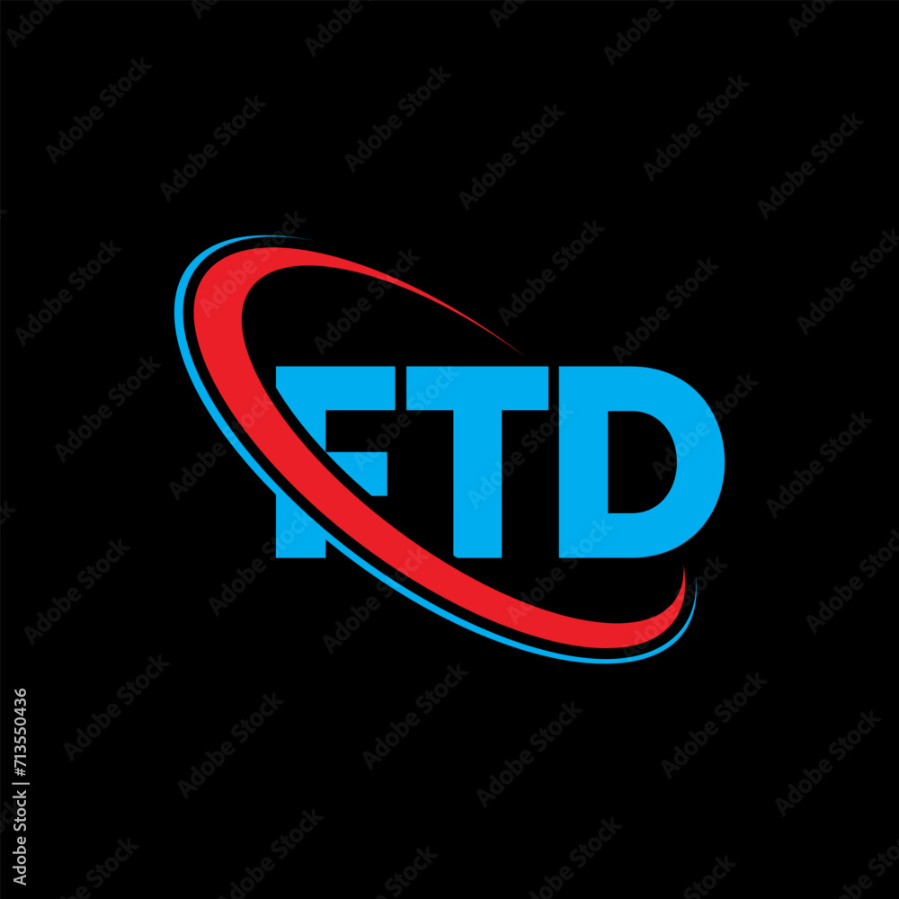 FTD logo. FTD letter. FTD letter logo design. Initials FTD logo linked ...