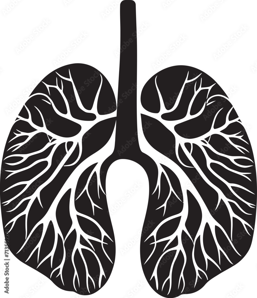 Oxygen Orchard Vector Logo of Respiratory Tree BreathBlossom Human ...