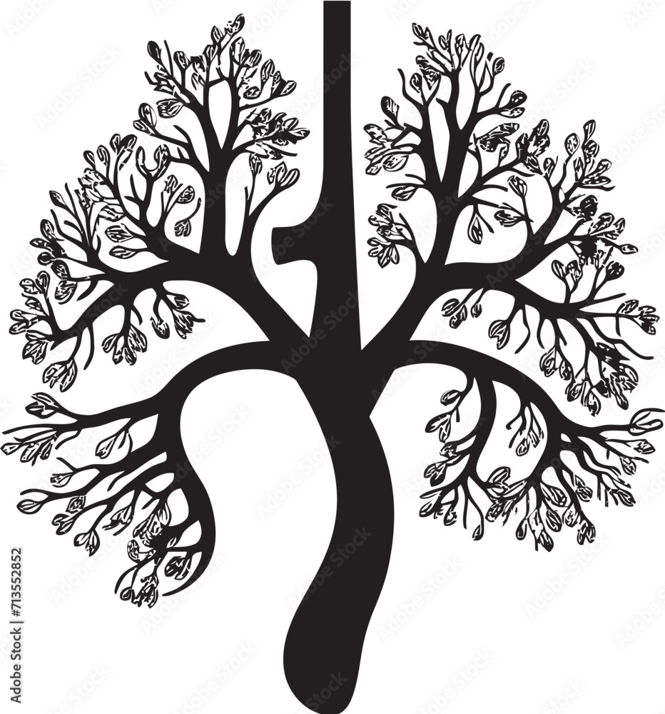 BreatheBranches Respiratory Tree Icon Design BreathBoughs Lung Tree ...