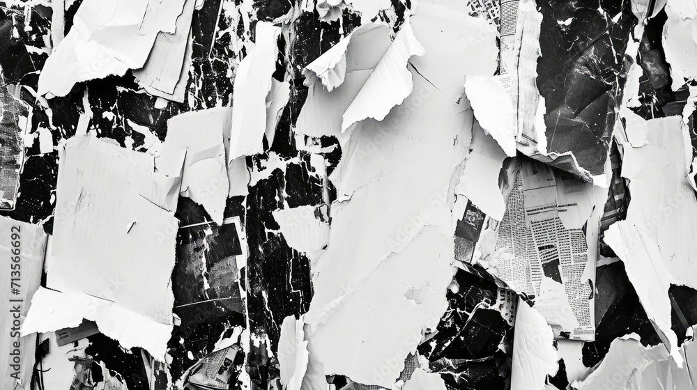 textured collage background made from torn newspaper and magazine ...