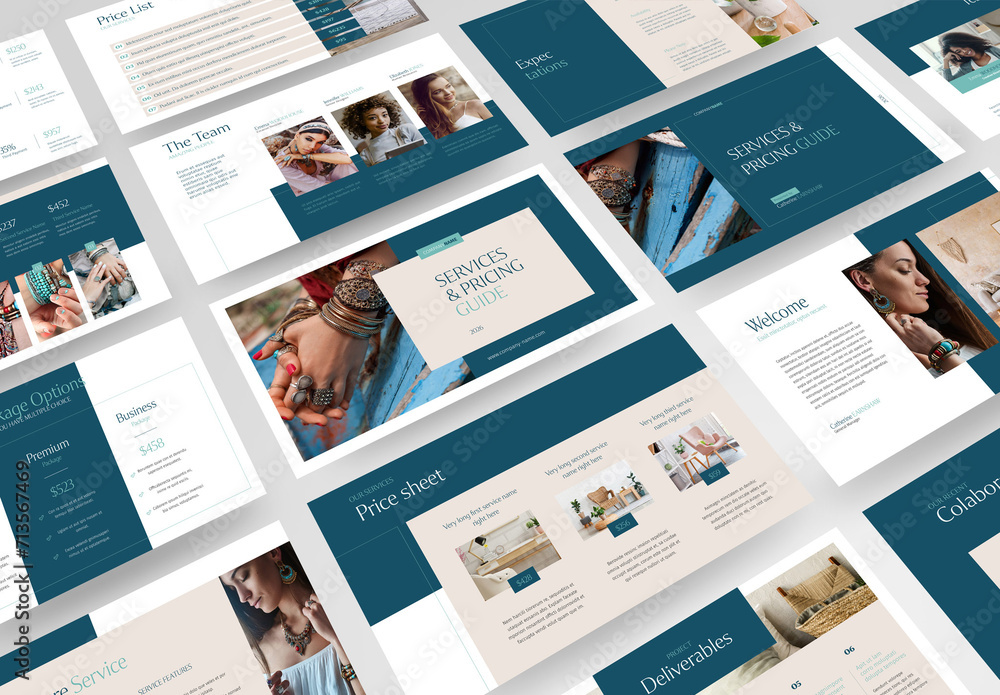 Services & Pricing Presentation Slide Deck Template Stock Template ...