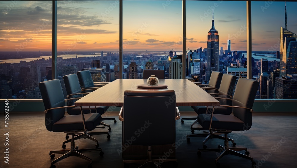 conference room background with a cityscape view Stock Illustration ...