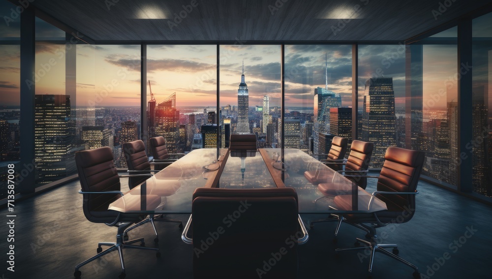 conference room background with a cityscape view Stock Illustration ...