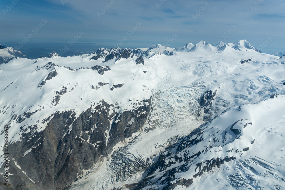 Aho Glacier in Lake Clark National Park and Preserve, Alaska. Seen ...