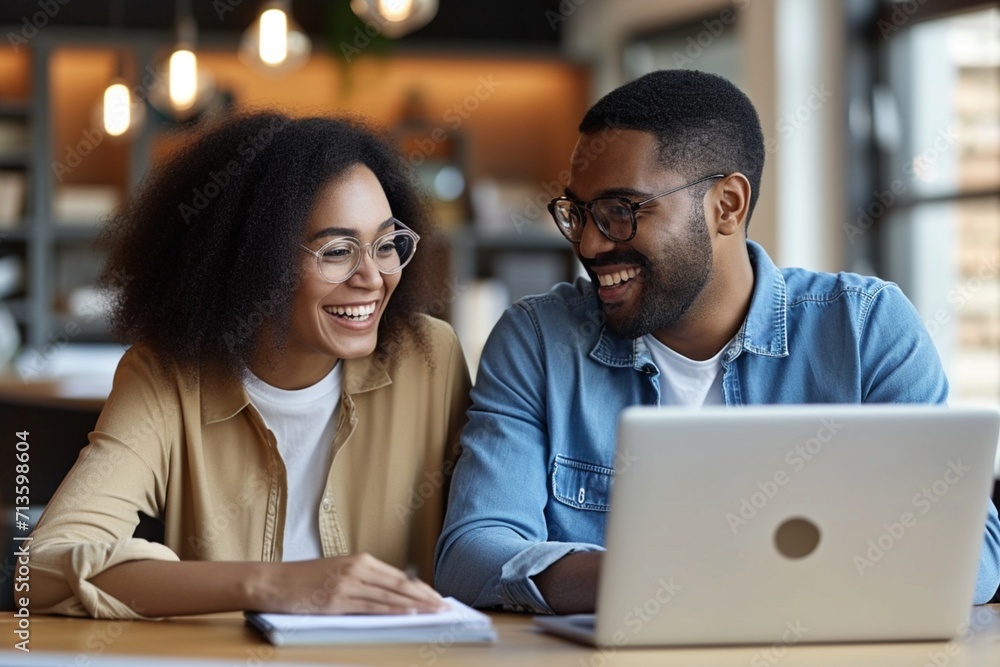 Happy smiling diverse colleagues executives team two professional ...