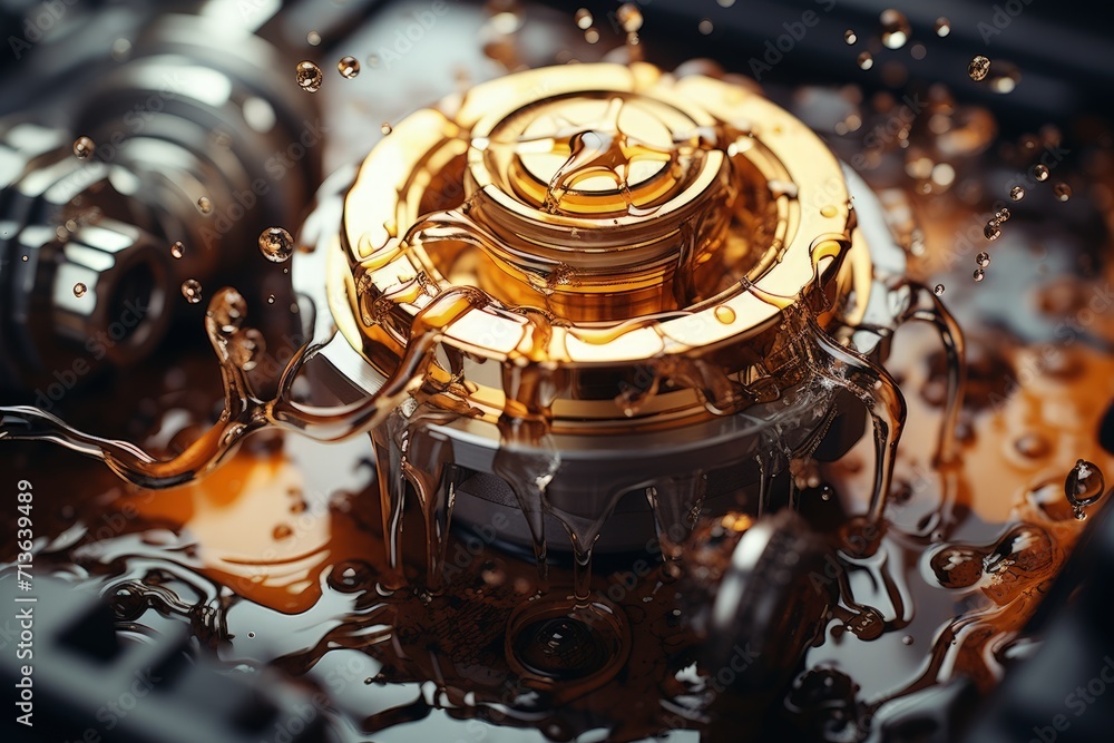 Motor oil in the mechanism of a car engine: care for durability and ...