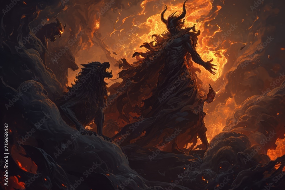 Lord of Shadows: A Cinematic Scene of Hades, the Greek God of the ...