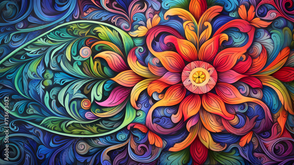 A mesmerizing kaleidoscope of colors forms the basis of this eye ...