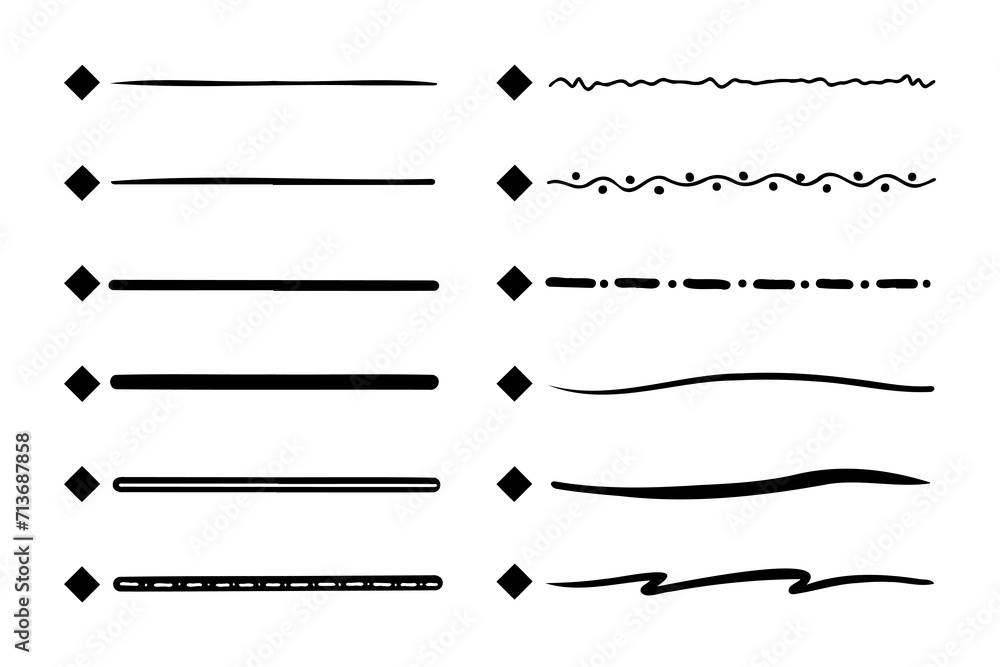 Collection of isolated vector outline check to do lists, check marks and checkboxes in doodle ...