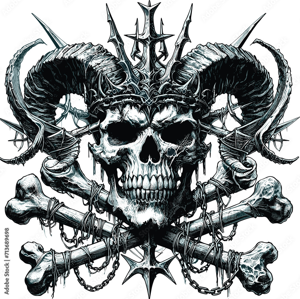 skull and crossbones Stock Vector | Adobe Stock
