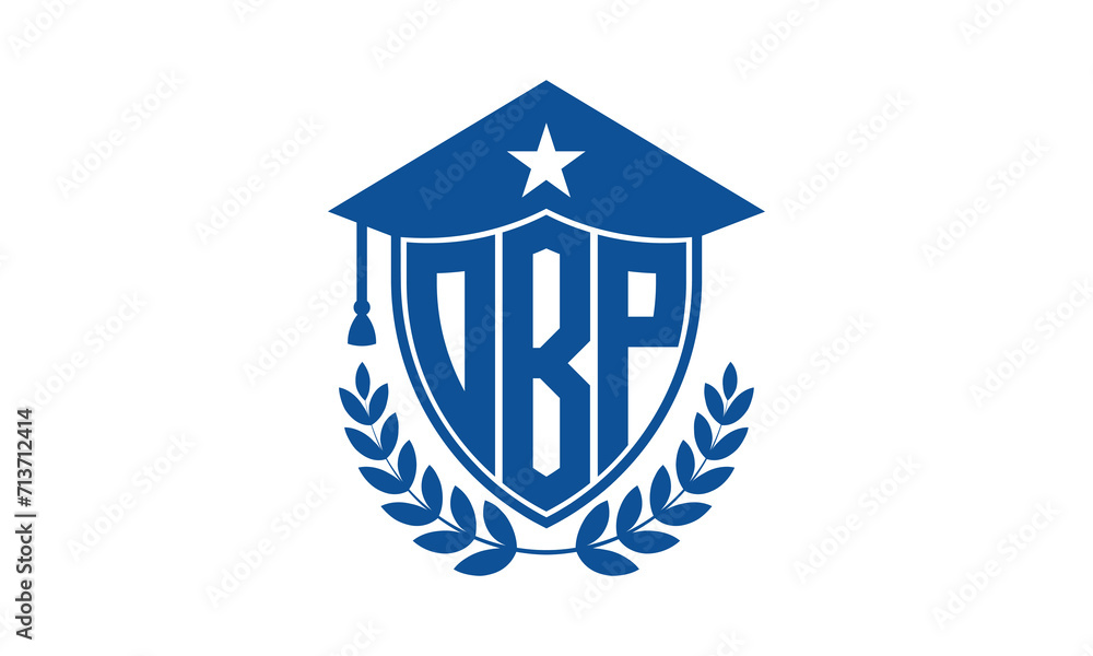 OBP three letter iconic academic logo design vector template. monogram ...