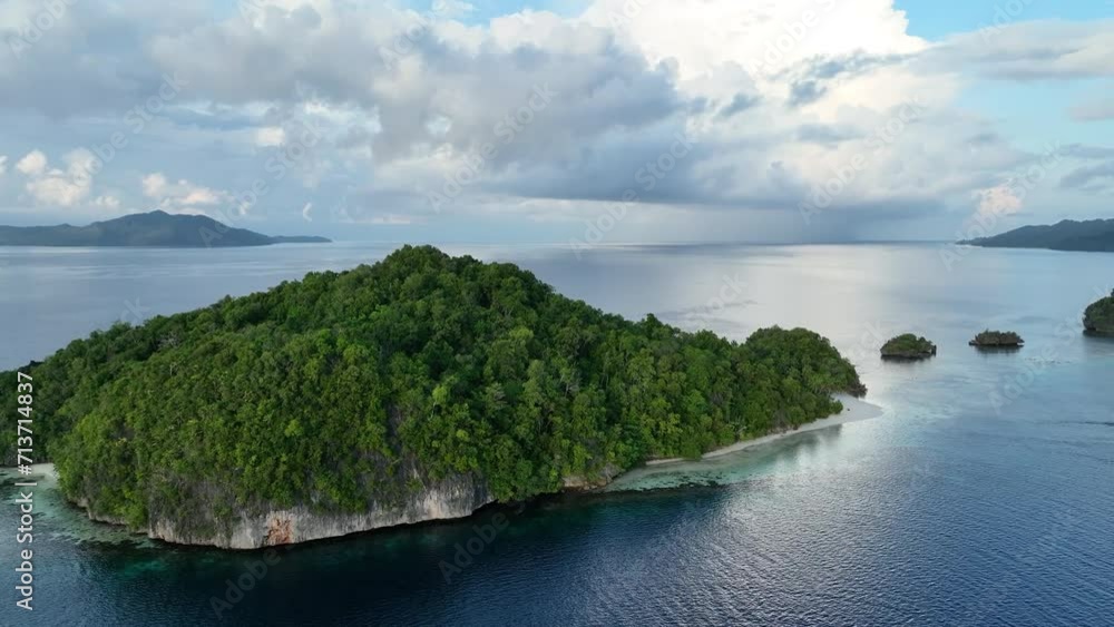 The beautiful islands of Wofoh in Raja Ampat, Indonesia, are home to ...