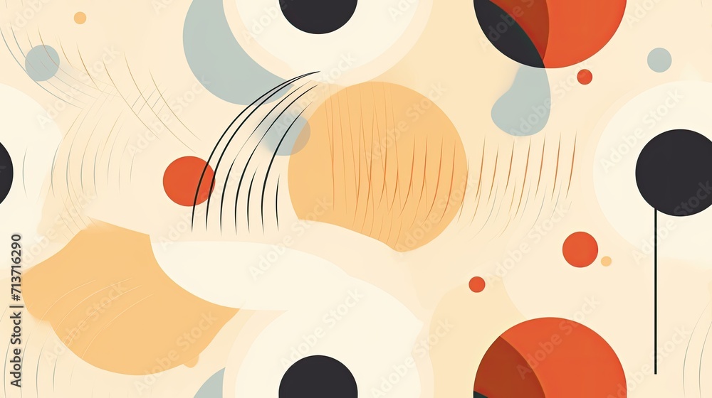 Patterns with a retro 60s mod aesthetic and geometric shapes Stock ...