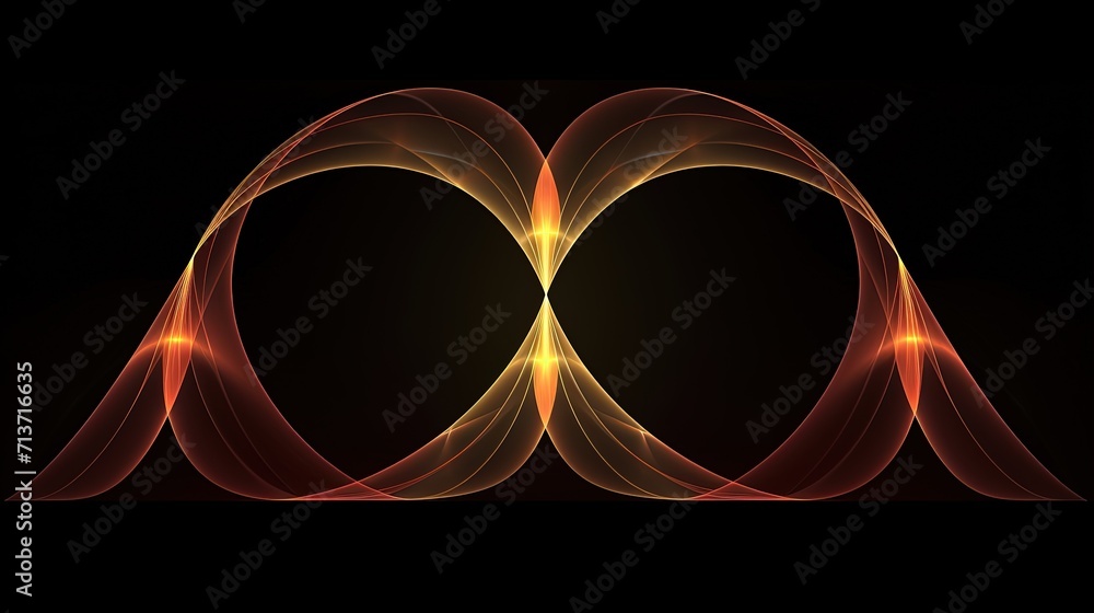 Symmetrical layout of intersecting arcs Stock Illustration | Adobe Stock