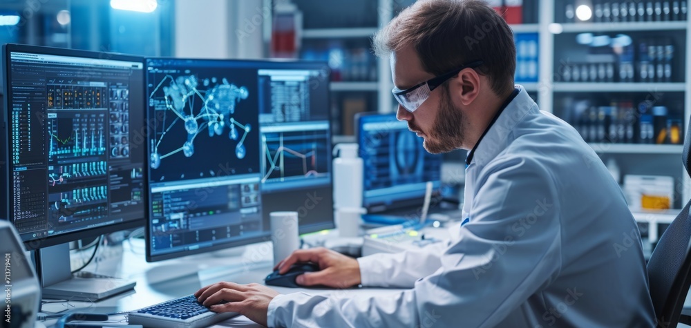 Engineer developing innovative technology by AI generate..engineer ...