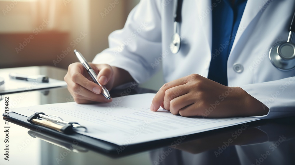 Illustrate the doctor's expertise as she carefully drafts a ...