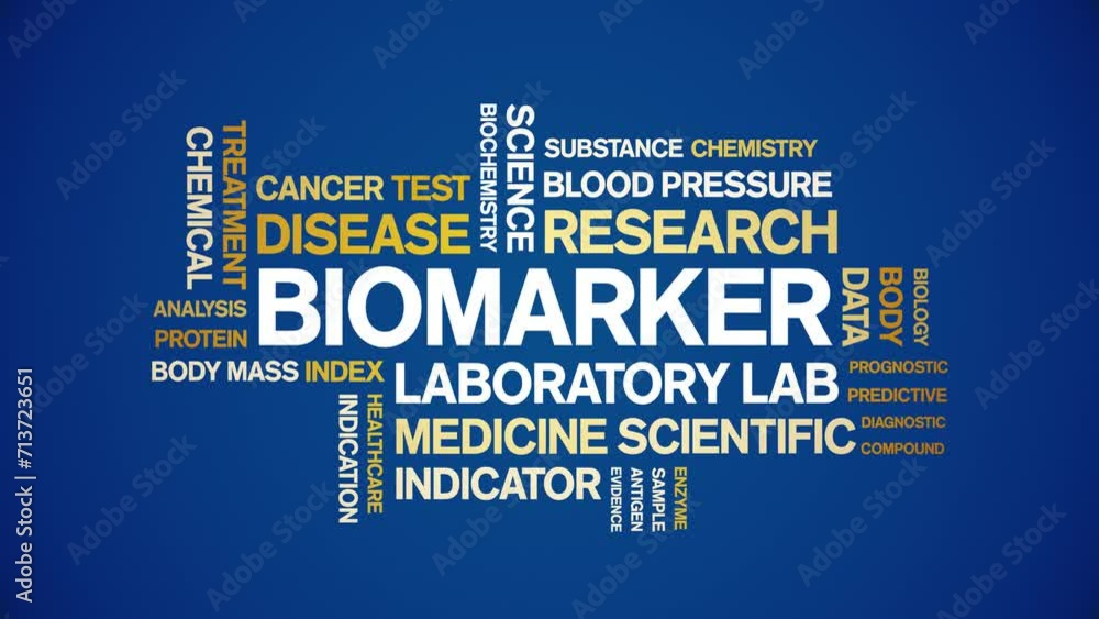 Vidéo Stock Biomarker animated tag word cloud;text design animation ...