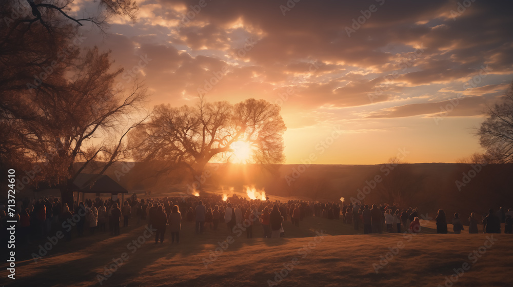 Organize a community sunrise service to celebrate the resurrection of ...