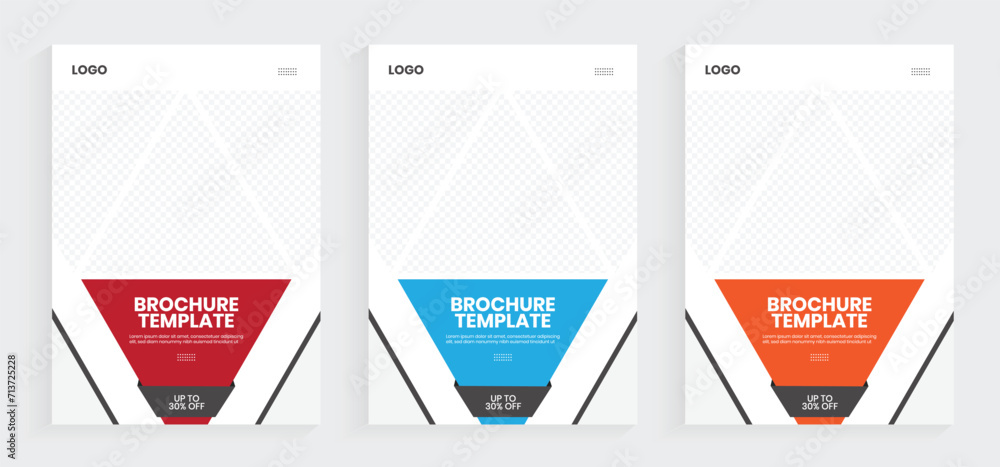 A4 annual report book cover design. Stylish-shaped brochure cover page ...