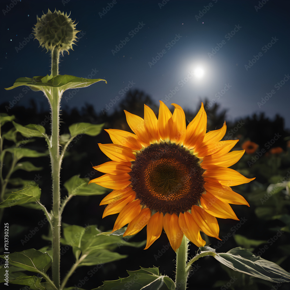 The fluorescent sunflower is an absolute stunner! With its vibrant and ...