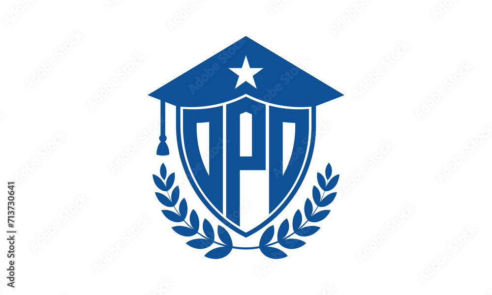 OPO three letter iconic academic logo design vector template. monogram ...