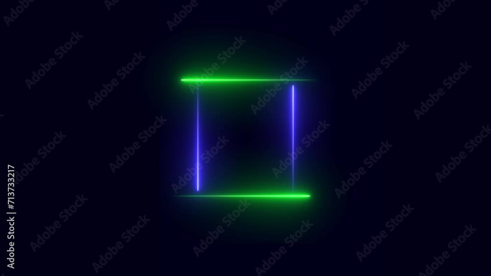 frame glowing light saber animation, saber frame, neon, abstract ...