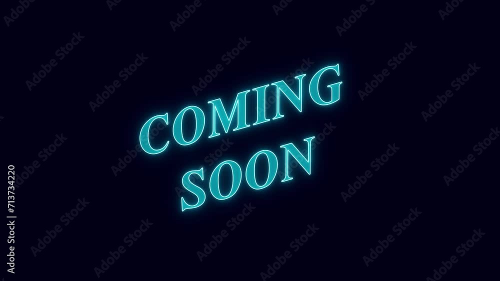 Coming soon text banner intro outro. Coming soon animation title reveal ...
