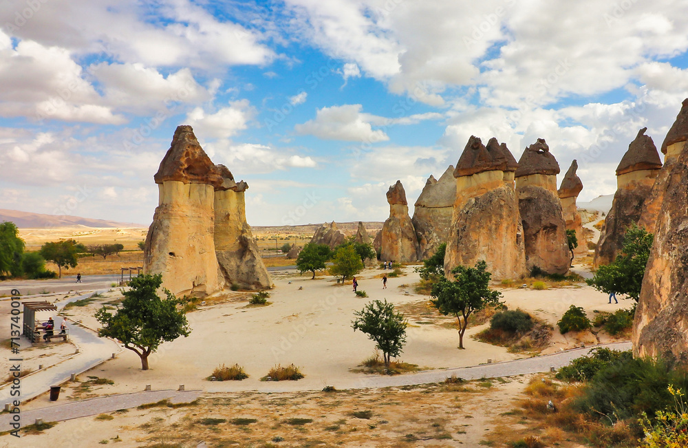 World Famous Fairy Chimneys of the Pasabag valley or Monk's valley with ...
