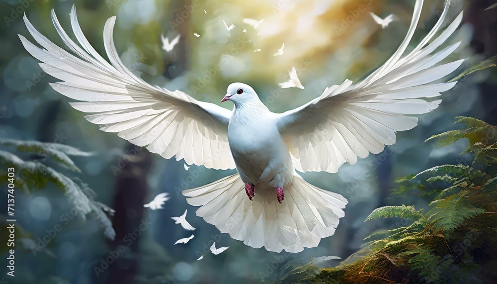 a visually stunning scene portraying the "Wings of Serenity," featuring ...