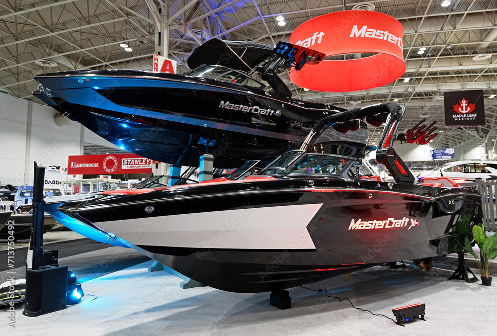 TORONTO-JANUARY 19, 2024: Two MasterCraft X boats at the Toronto ...