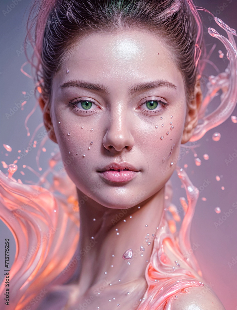 Emerald Splash: Where Jade Eyes Dazzle, a Siren Surrenders to Liquid ...