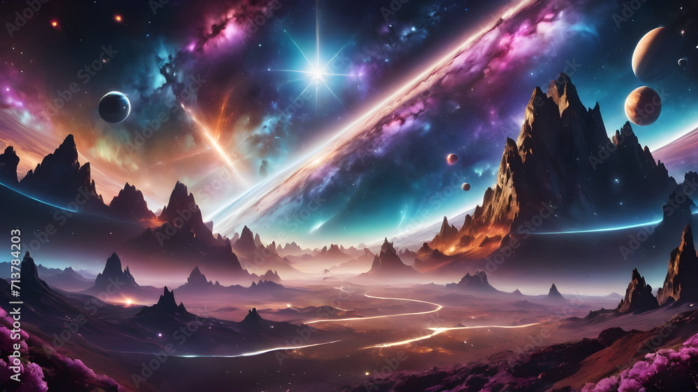 Breathtaking space background filled with dazzling stardust vibrant ...