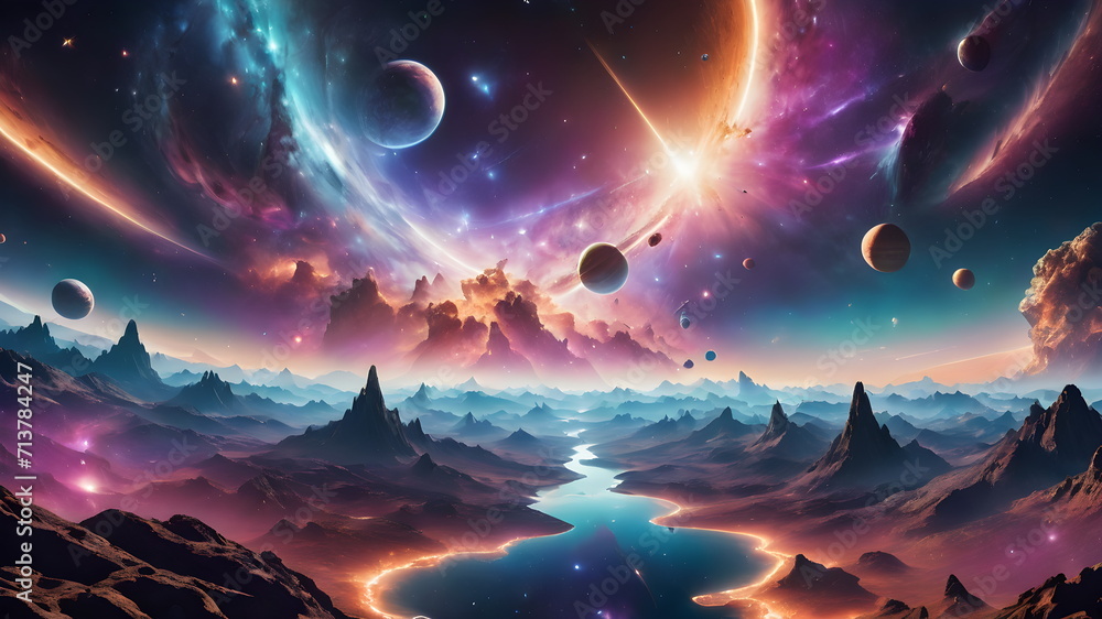 Breathtaking space background filled with dazzling stardust vibrant ...