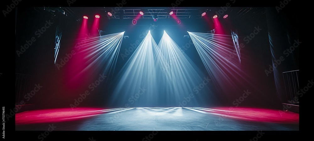 Artistic performances stage light background with spotlight illuminated ...