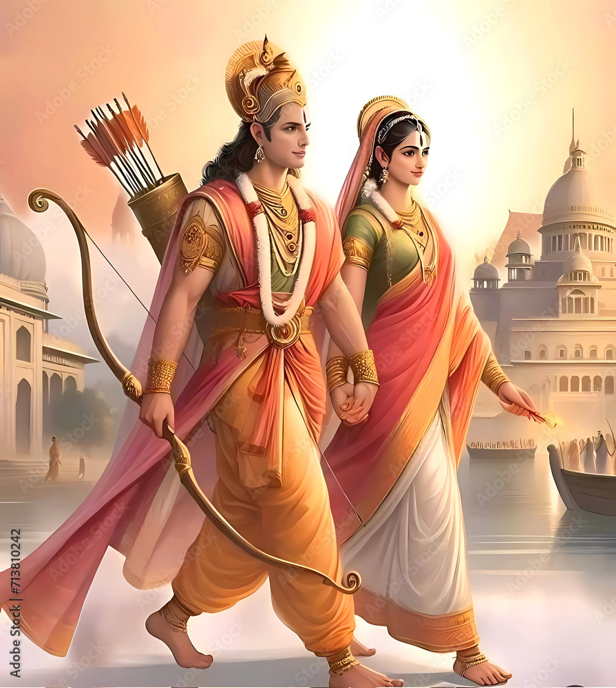 deity at the temple ram sita ayodhya aagman Uttar Pradesh the temple is ...