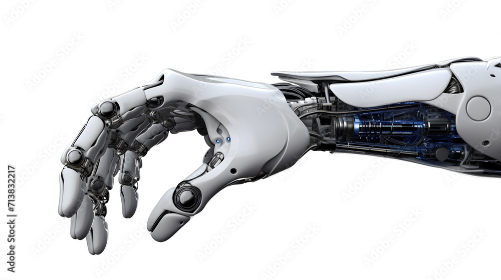 Artificial intelligence robot hand mock up on technology background, AI ...