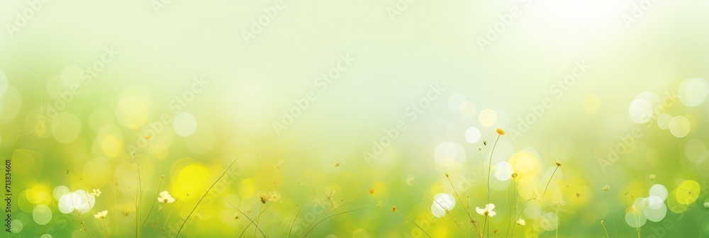 Abstract spring background with light pastel green yellow and gold ...
