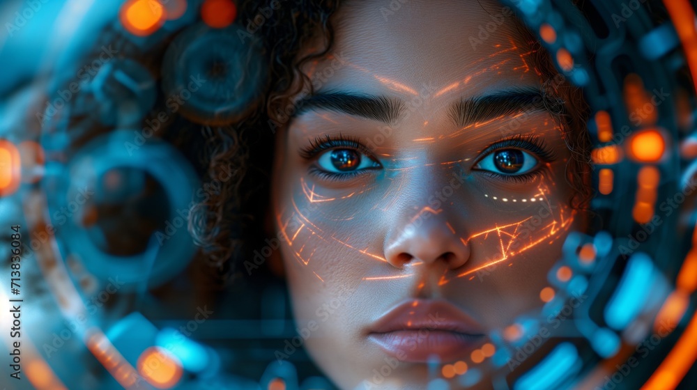 Eye of futuristic and Innovative Imagery AI and Automation use of ...