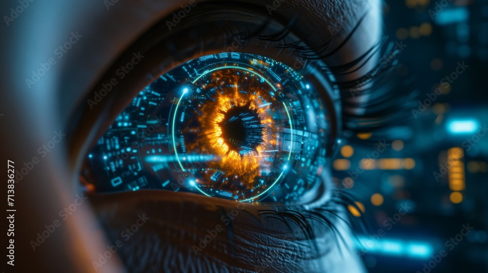 Eye of futuristic and Innovative Imagery AI and Automation use of ...
