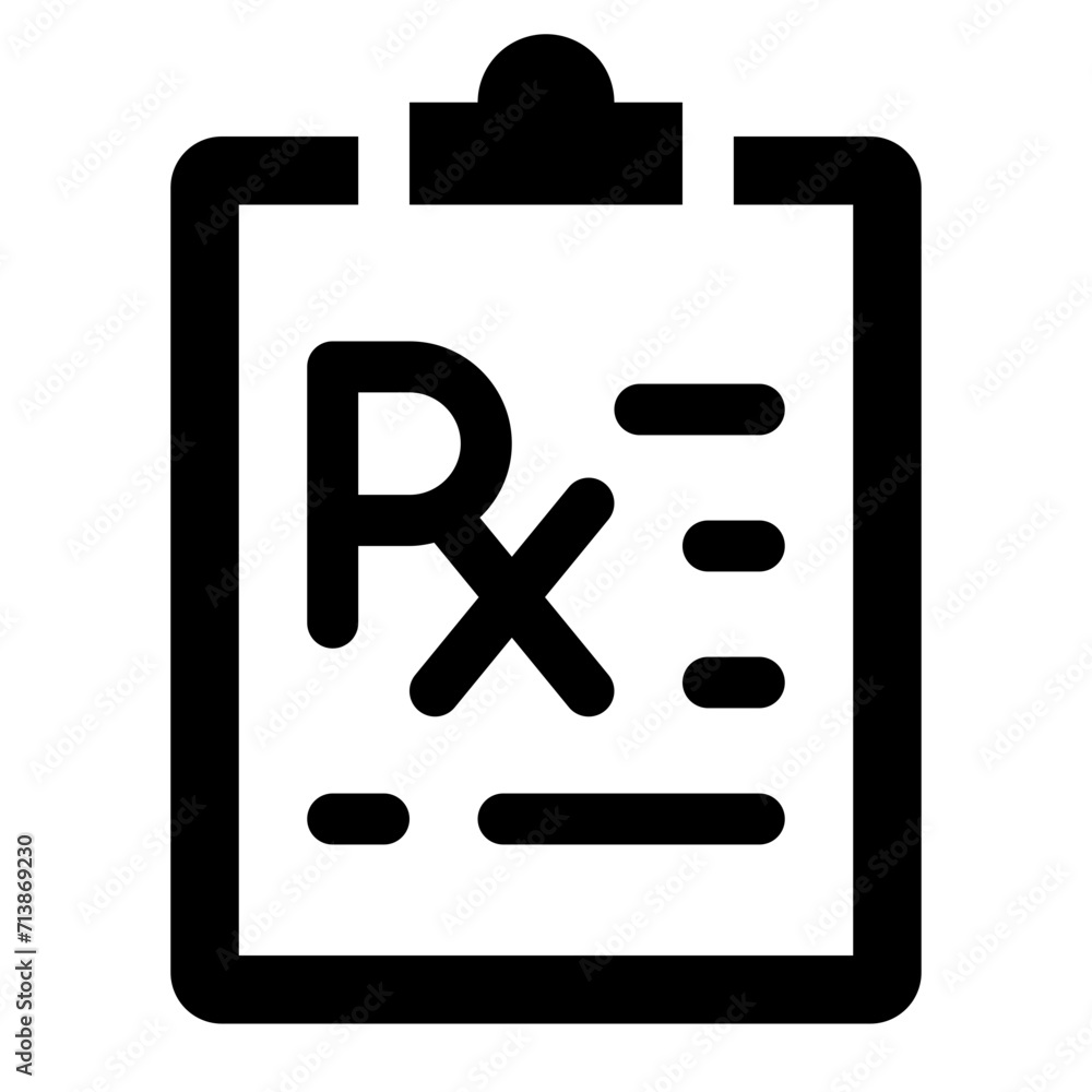 Prescription Pad Icon Stock Vector | Adobe Stock