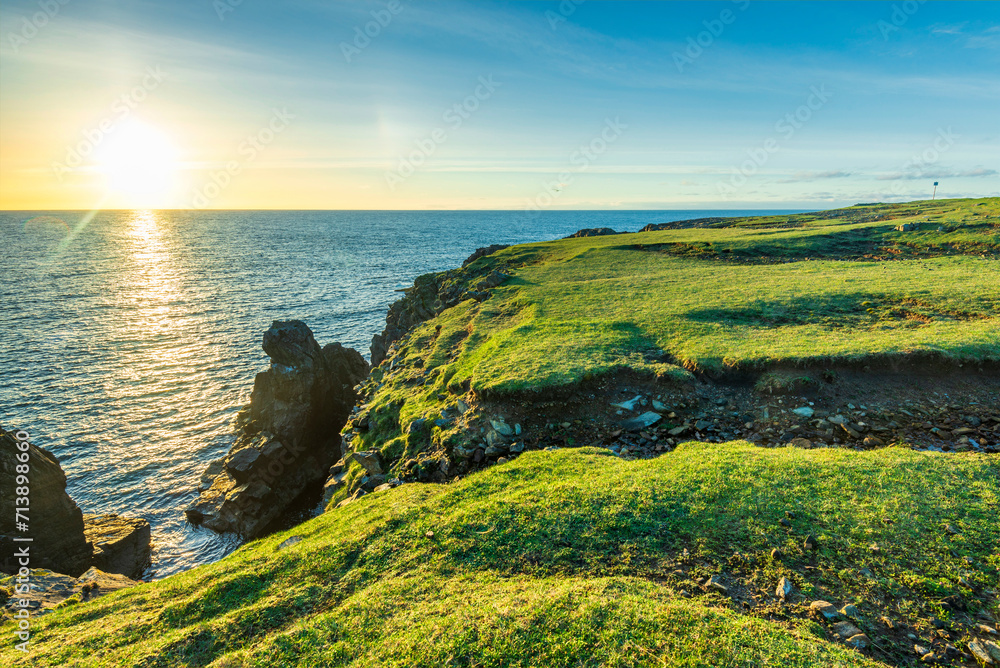 views of the Butt of Lewis Lighthouse and its seascape, isle of Lewis ...