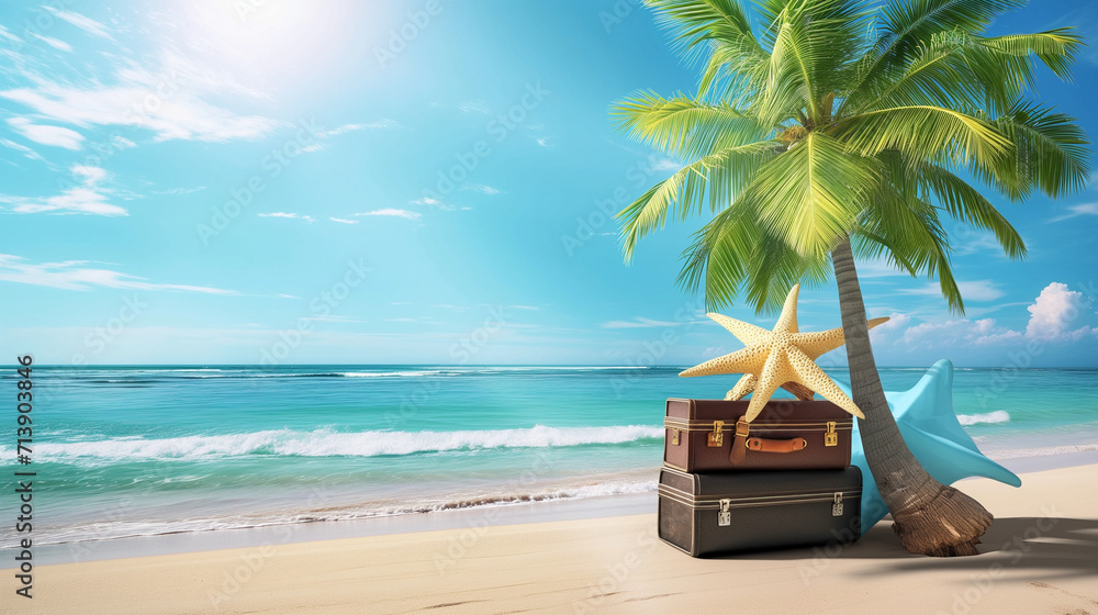 Backdrop background summer mockup holiday beach vacation season sunny ...