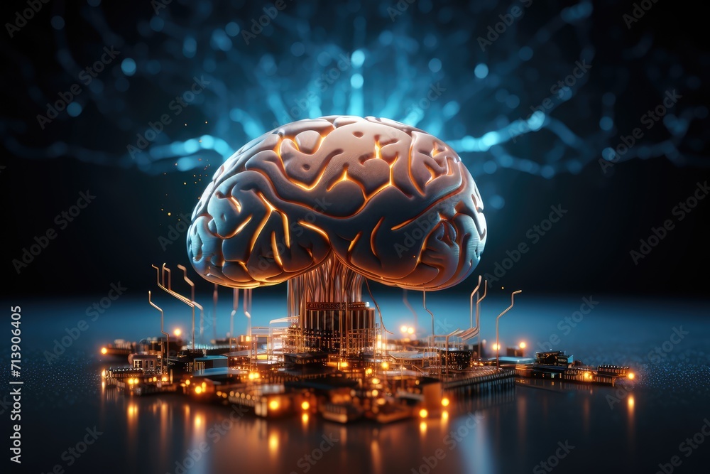 Nebula Neural Colorful Brain Cell Energy Connections, Brain Dots ...