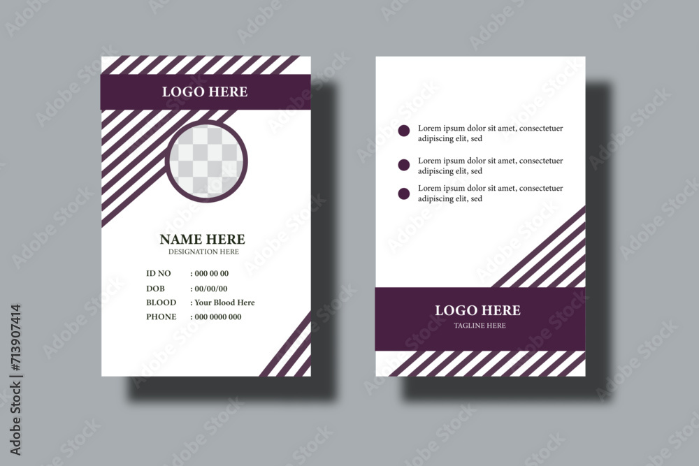 Modern Identity Card,Creative Modern Id Card Template with premium ...