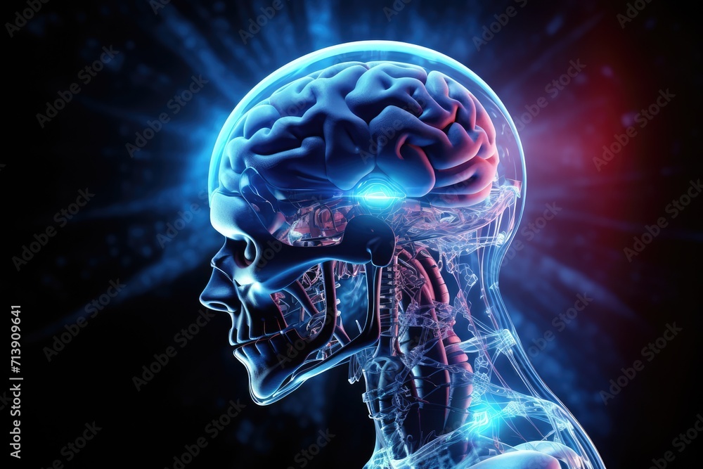 Brain sectional imaging X-ray and CT scan technique, cyborg radiography ...