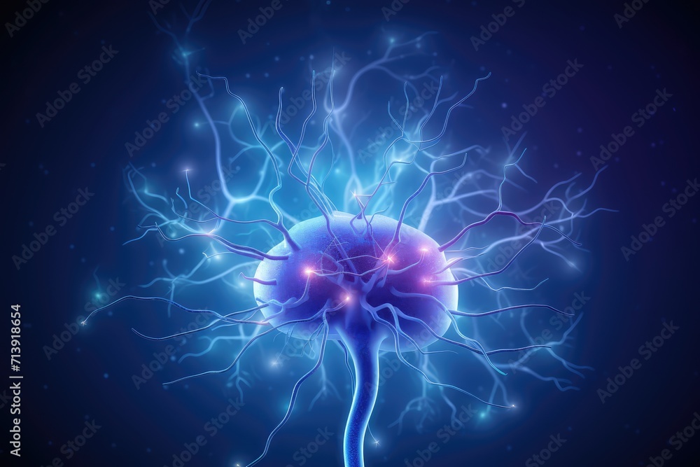 Neuronal Network Neurons Brain Synapses Connections To Peripheral