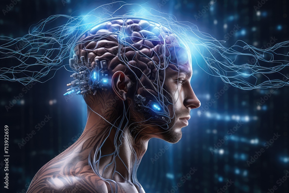 Human mind neural synapse communicating Neurotransmission GABA (Gamma ...