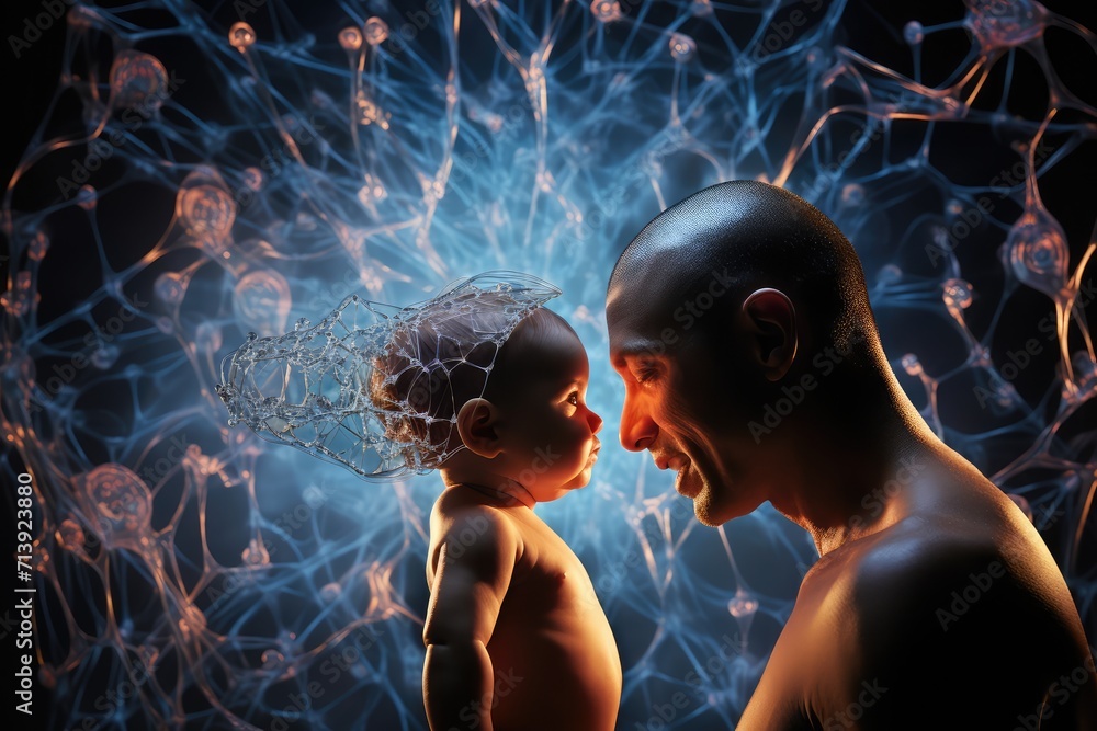 Human mind Neurotransmission glutamate and inhibitory GABA (Gamma ...