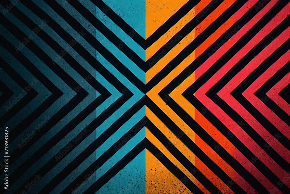 Dynamic Decades Collide: Retro Vintage 70s Style Stripes Infused with ...