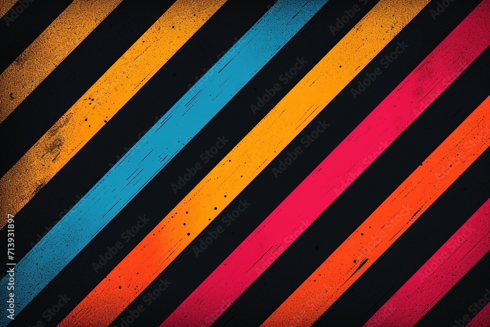Dynamic Decades Collide: Retro Vintage 70s Style Stripes Infused with ...